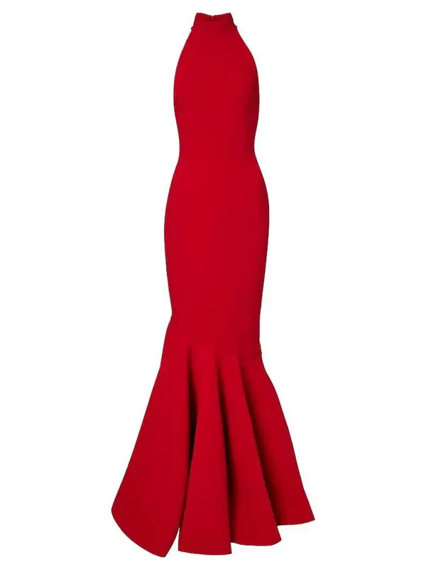 Solace London Kerra Halterneck Gown - Red