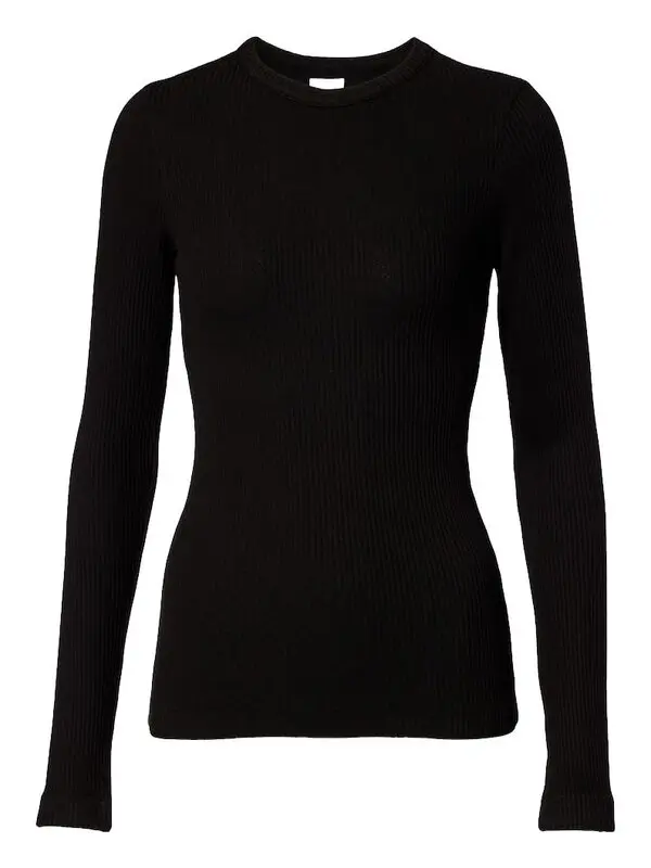Citizens Of Humanity Bina Ribbed-knit Top - Black