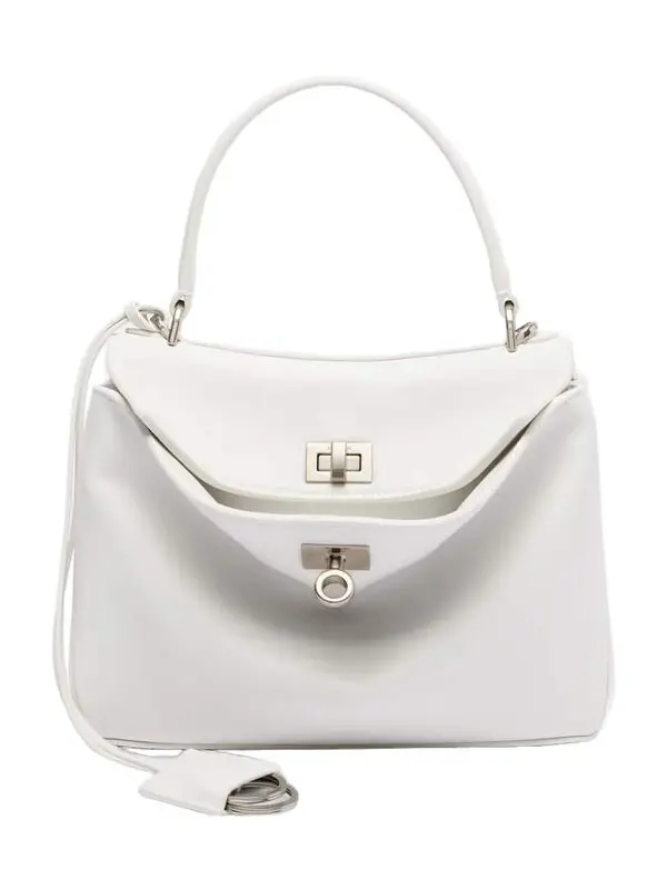 Balenciaga Rodeo Mini Leather Tote Bag - White