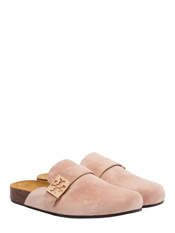 Tory Burch Mellow Suede Mules - Pink