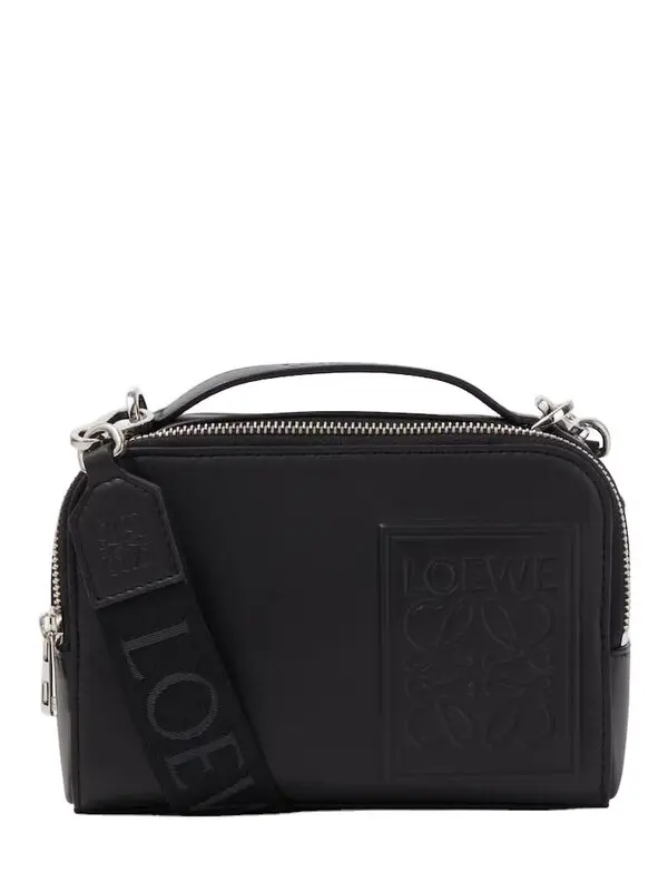 Loewe Anagram Mini Leather Crossbody Bag - Black