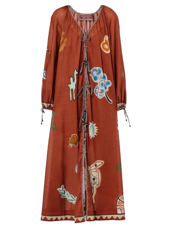 ALEMAIS Alémais X Lrnce Laurence Ramie And Cotton Maxi Dress - Brown