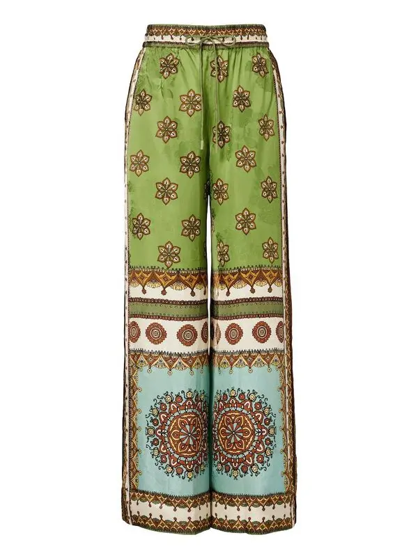 ALEMAIS Alémais Contina Jacquard Palazzo Pants - Multicoloured