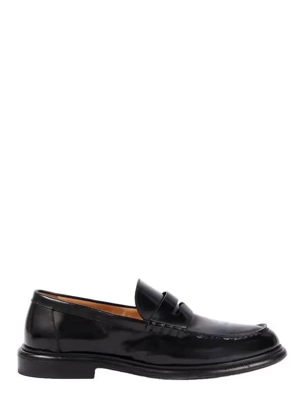 Givenchy Patent Leather Penny Loafers - Black