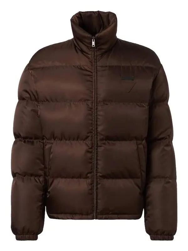 Prada Re-nylon Down Jacket - Brown