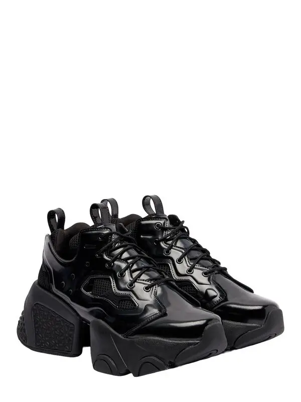 Noir Kei Ninomiya Cutout Platform Sneakers - Black