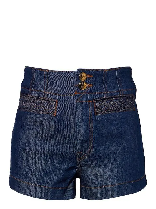 Zimmermann Awaken High-rise Denim Shorts - Blue