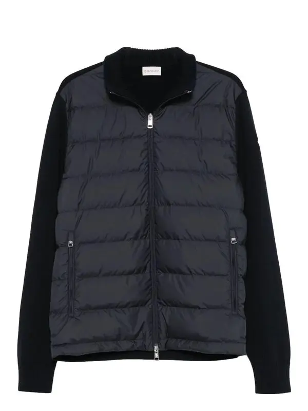 Moncler Padded Zip-up Cotton Cardigan - Blue