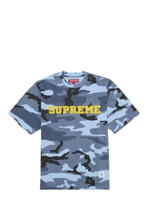 Supreme Collegiate Appliqué Short Sleeve Top - Blue Camo