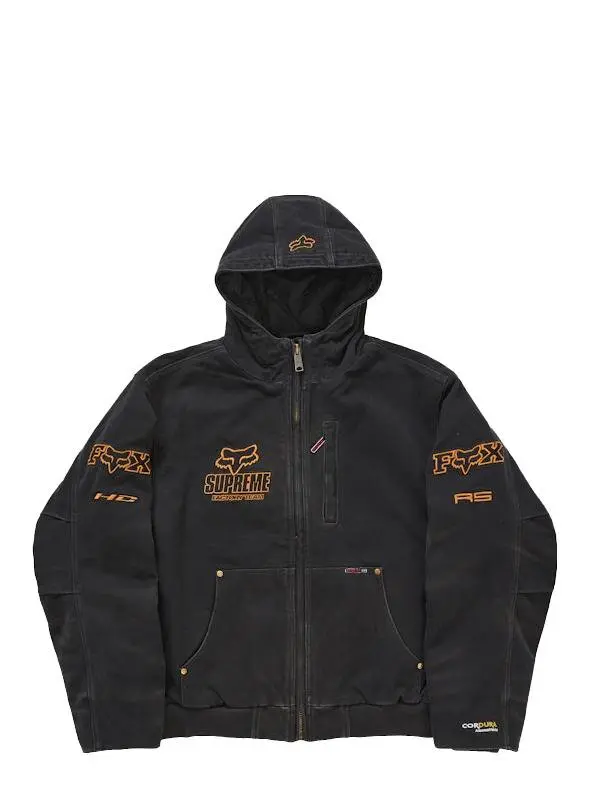 Supreme Fox Racing Hooded Work Jacket - Black
