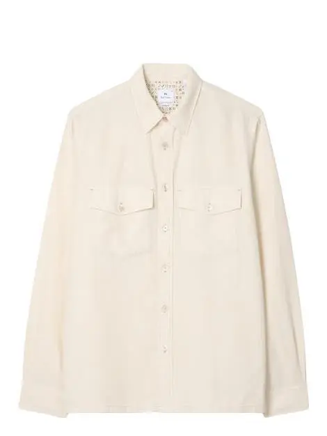 Paul Smith Ecru Lyocell-cotton Patch-pocket Shirt - White