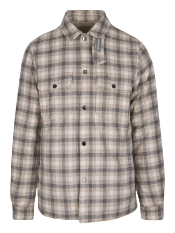 Woolrich Check Wool Blendeal Jacket - Brown
