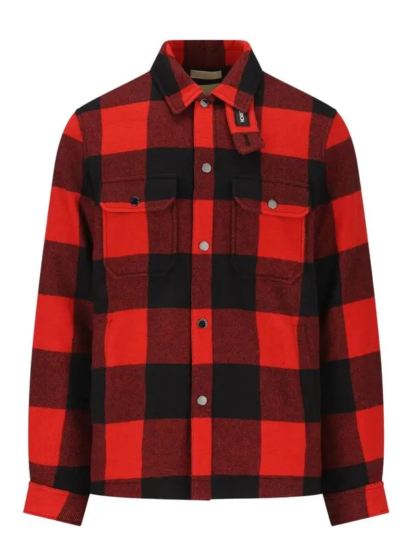 Woolrich Plaid Wool Shirt Jacket - Red