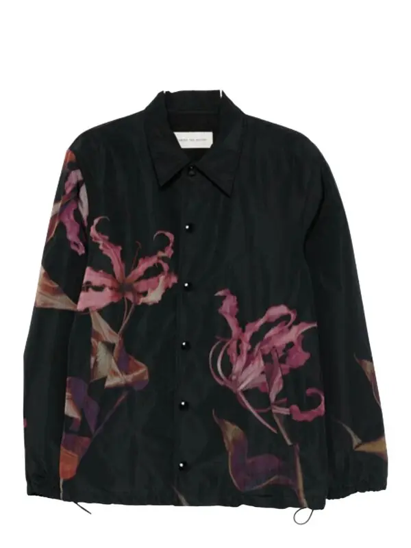 Dries Van Noten Printed Blouson - Black
