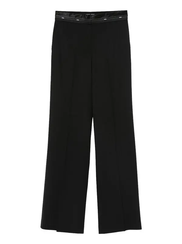 MSGM Straight Leg Trousers - Black
