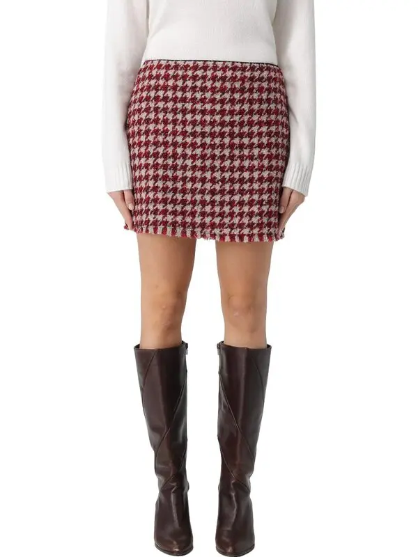 Liu Jo Houndstooth Mini Skirt - Orange