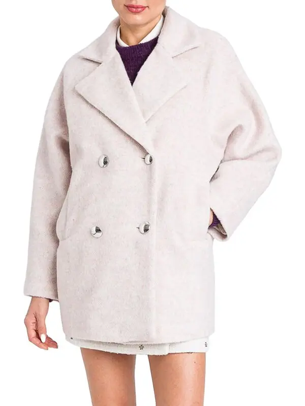 TWINSET Notched Lapel Coat - Pink