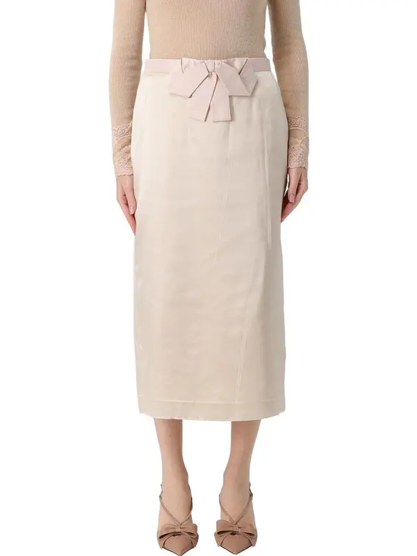 Valentino Garavani Skirt With Bow Detail - Champagne