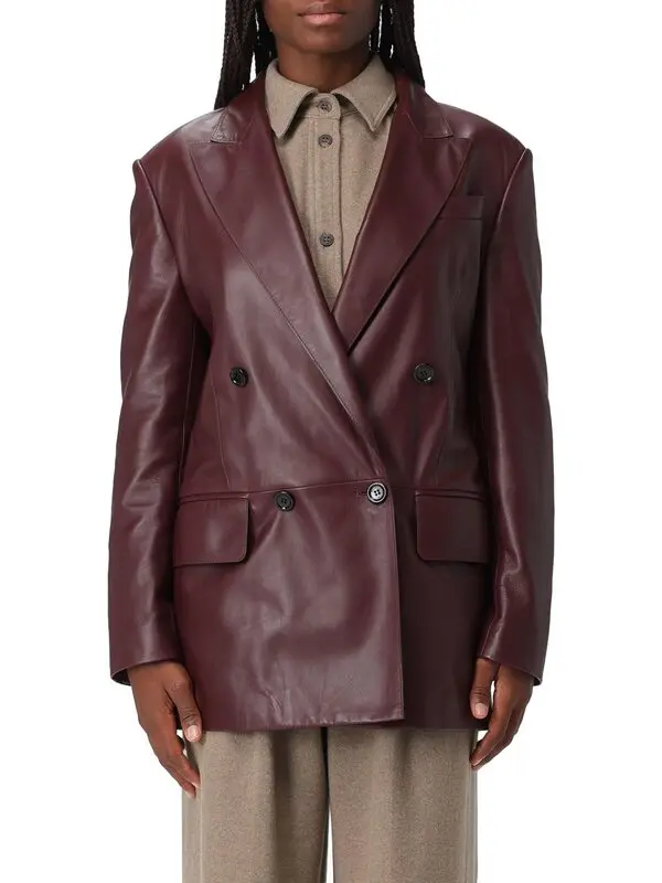 Max Mara Double-breasted Jacket - Cherry
