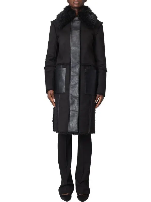 Patrizia Pepe Fur Coat - Black