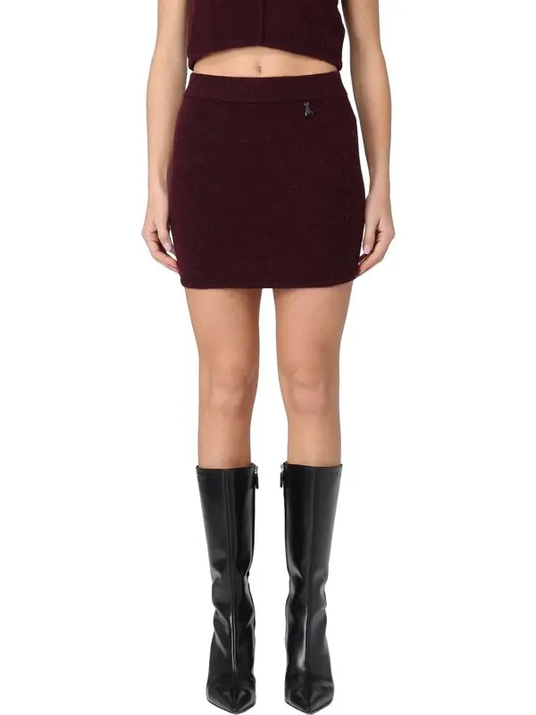 Patrizia Pepe Mini Skirt - Burgundy