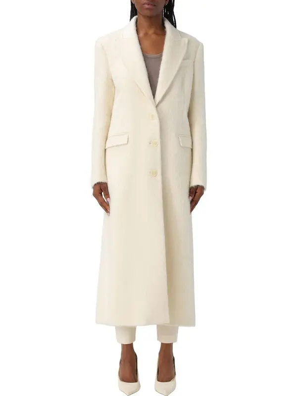 Patrizia Pepe Long Overcoat - Natural