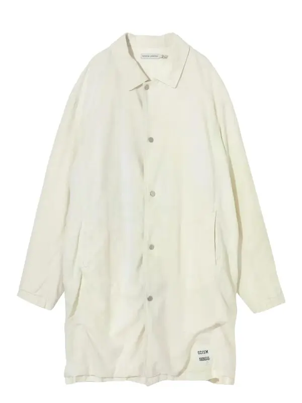 Undercover Long Sleeve Coat With Zip Detail - Neutrals