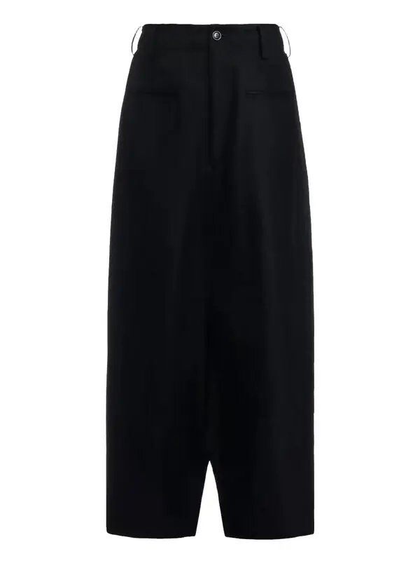 Yohji Yamamoto Wide Leg Trousers - Black