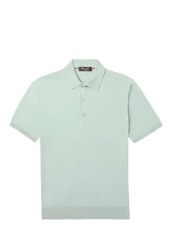 Loro Piana Ice Wish® Wool Polo Shirt - Green