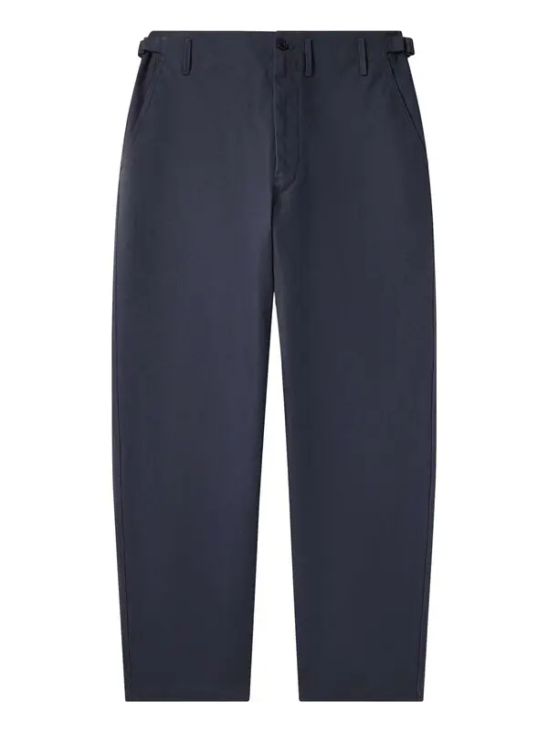 LEMAIRE Straight-leg Cotton-twill Trousers - Navy