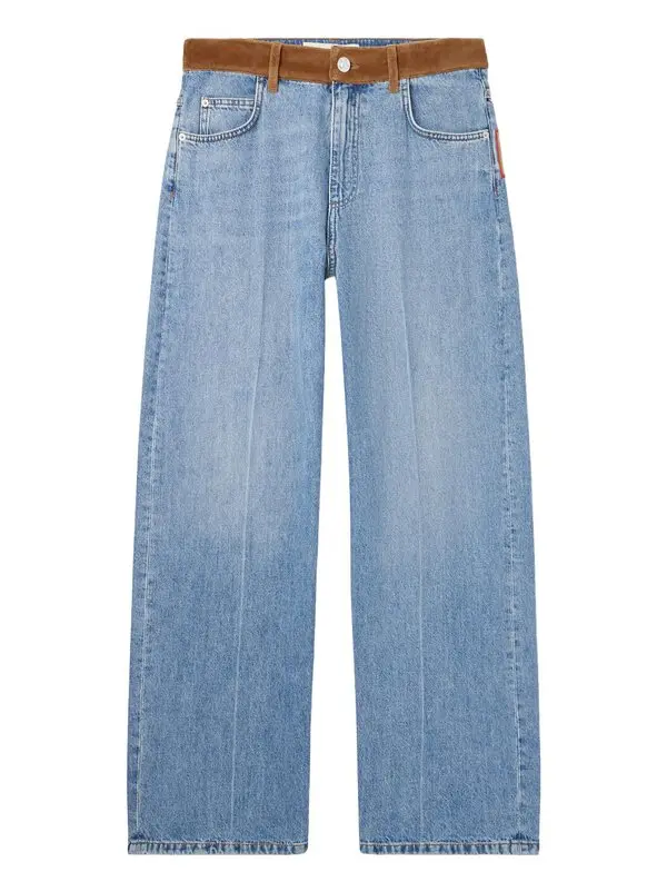 Marni Slawn And Soldier Straight-leg Appliquéd Jeans - Blue