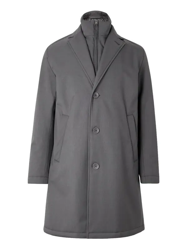 Herno Shell Coat With Detachable Gilet - Gray
