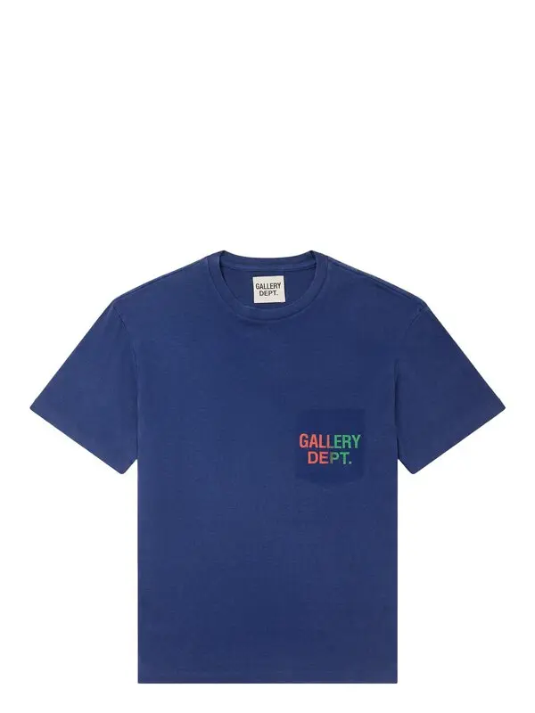 GALLERY DEPT. Boardwalk Logo-print Cotton-jersey T-shirt - Blue
