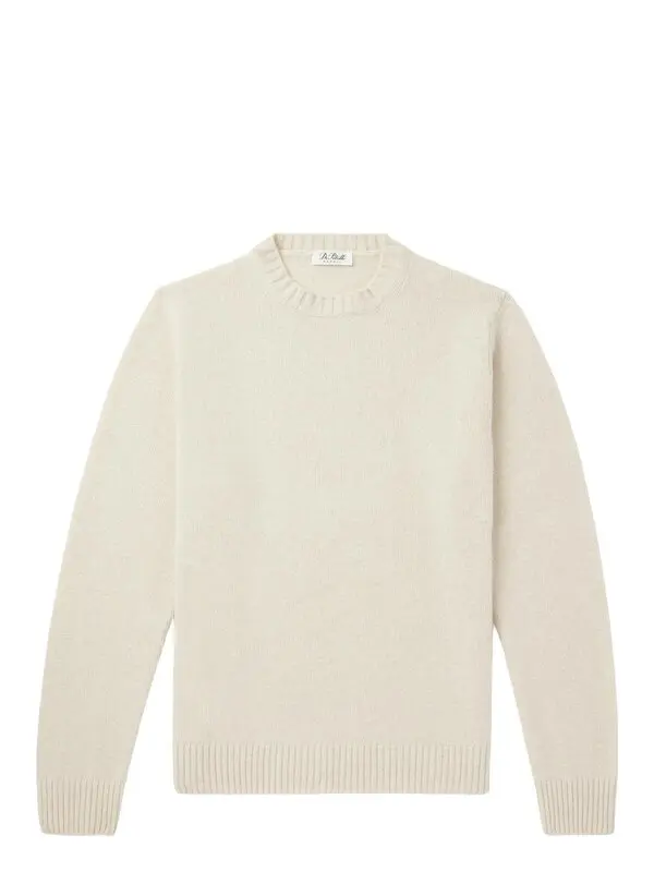 DE PETRILLO Merino Wool And Cashmere-blend Sweater - Neutrals