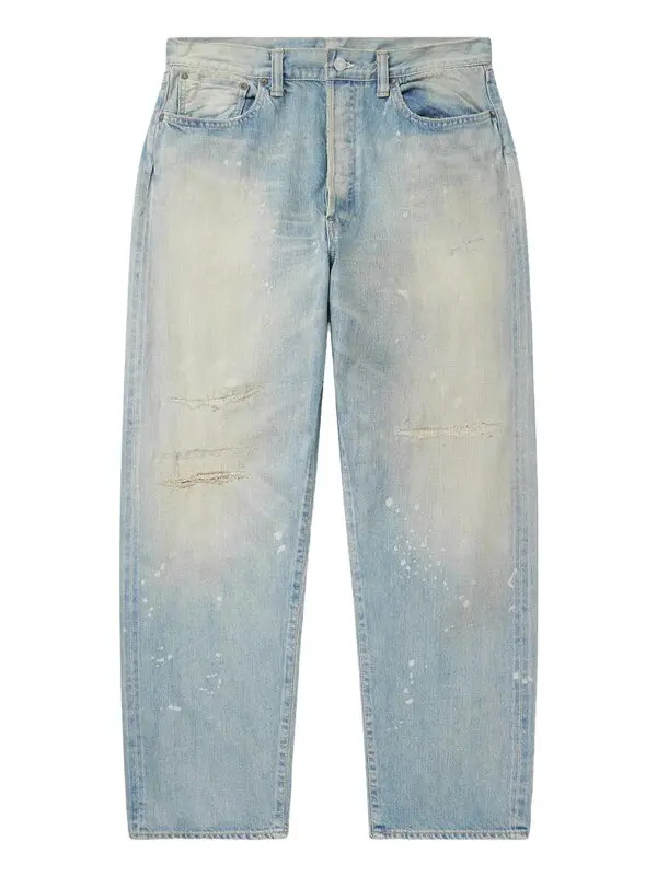 A.PRESSE No. 37 Straight-leg Distressed Jeans - Blue