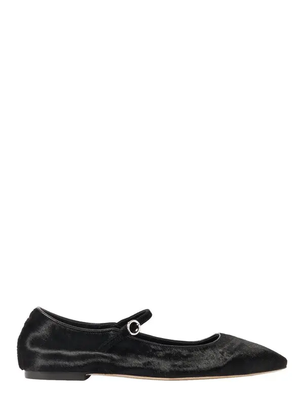 AeydĒ Uma Calf Hair Mary Jane Ballet Flats - Black