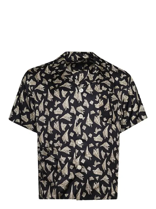 BODE Paper Hat Short Sleeve Shirt - Black