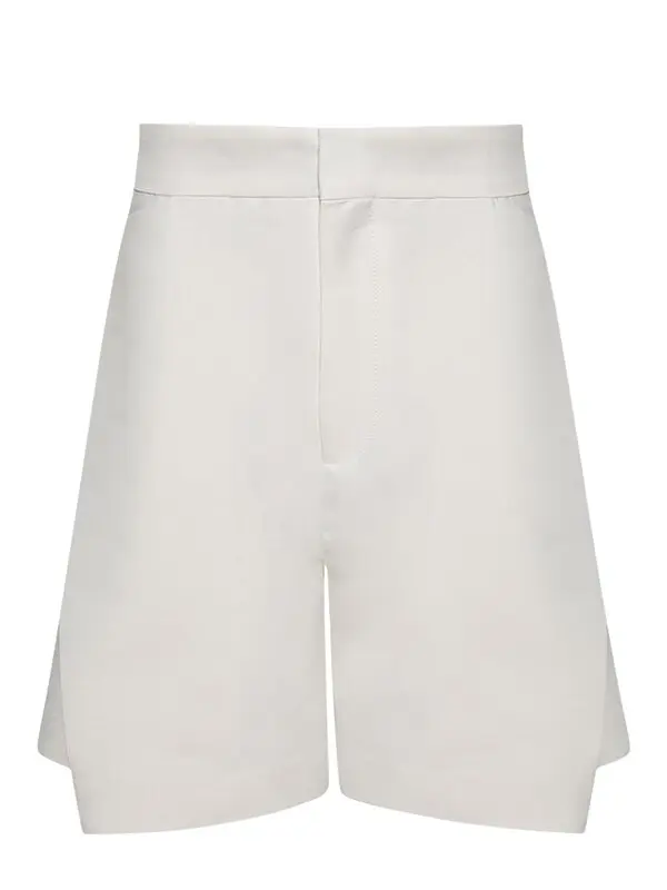 Victoria Beckham Fold Detail Straight Leg Culotte - White