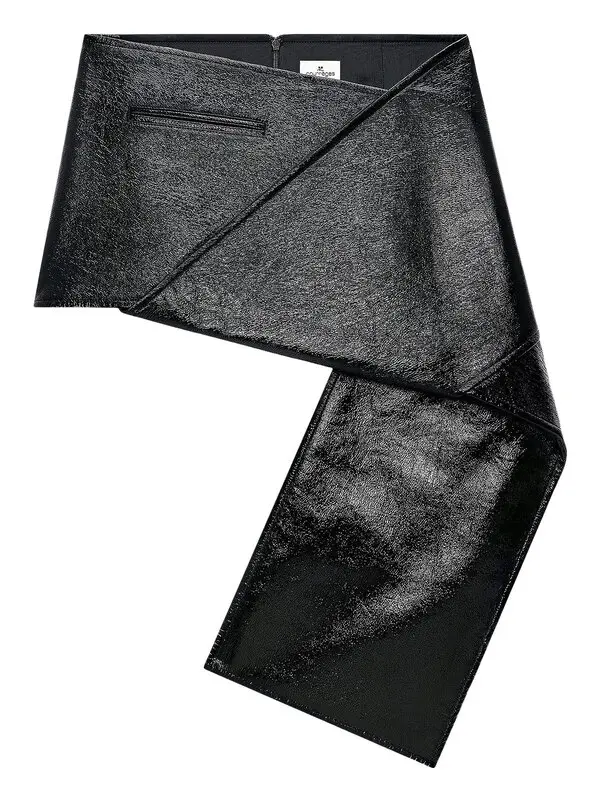 COURREGES Fold Vinyl Mini Skirt - Black