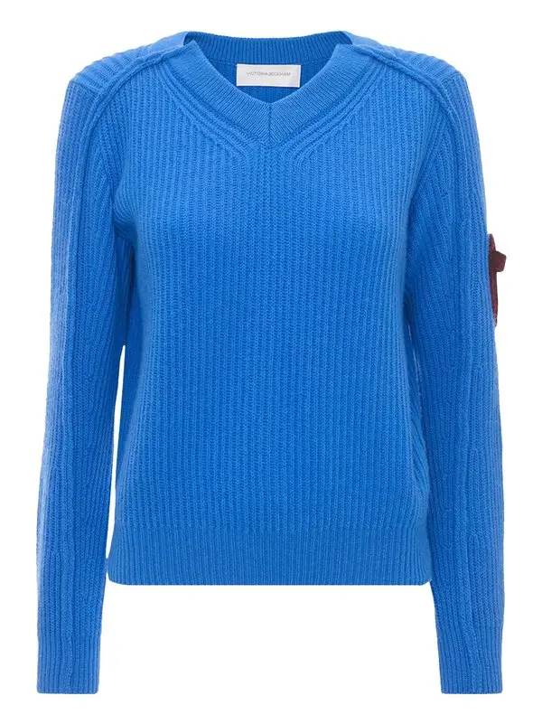 Victoria Beckham V Neck Jumper - Pink