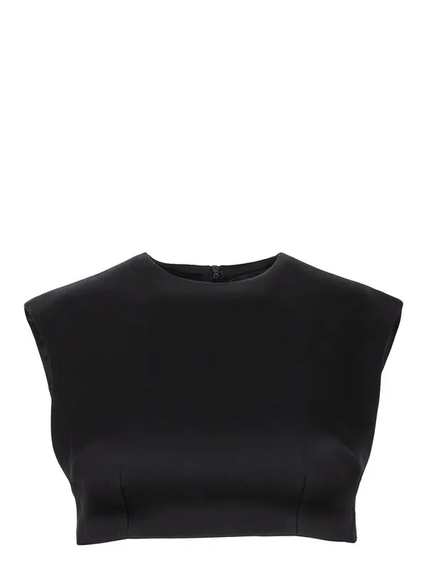 David Koma Sleeveless Crop Top - Black
