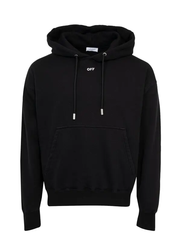 Off-White Arrow Embroidered Skate Hoodie - Black