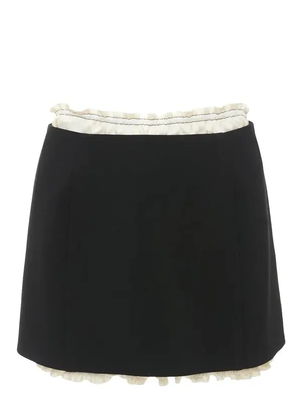 Victoria Beckham Ruched Mini Skirt - Black