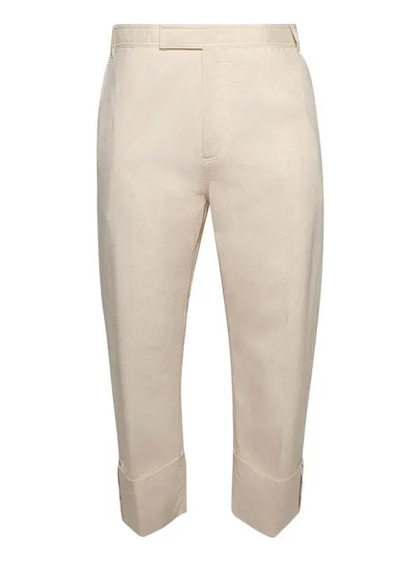 Thom Browne Unconstructed Straight Leg Trousers - Tan