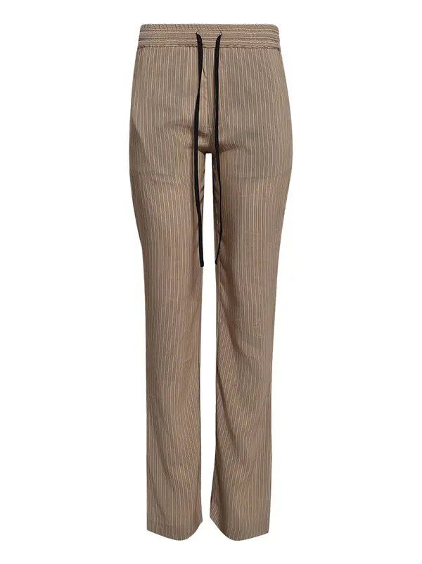 Victoria Beckham Pleat Detail Trouser - Brown