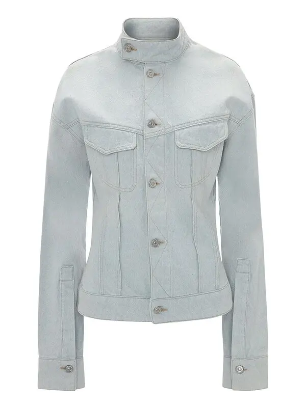Victoria Beckham Sculptural Denim Jacket - Blue