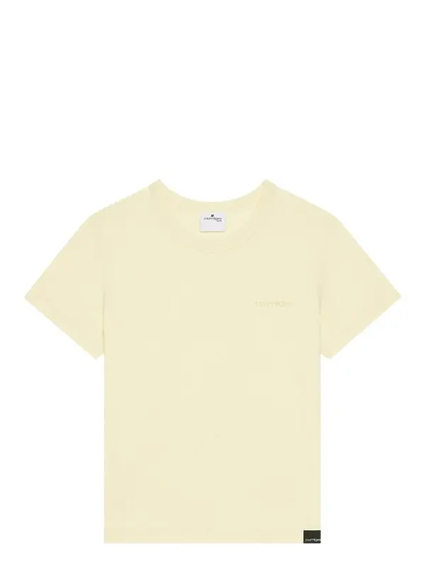 COURREGES Embroidered T-shirt - Yellow