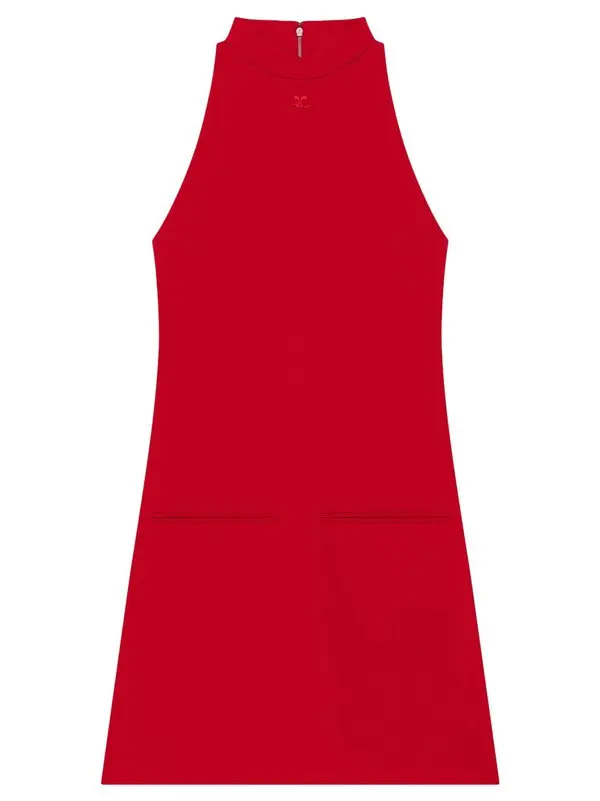 COURREGES Heritage Crepe A-line Dress - Red