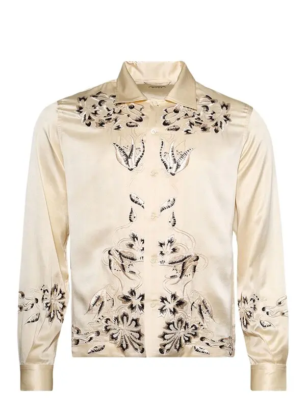 BODE Phantasm Long Sleeve Shirt - Tan