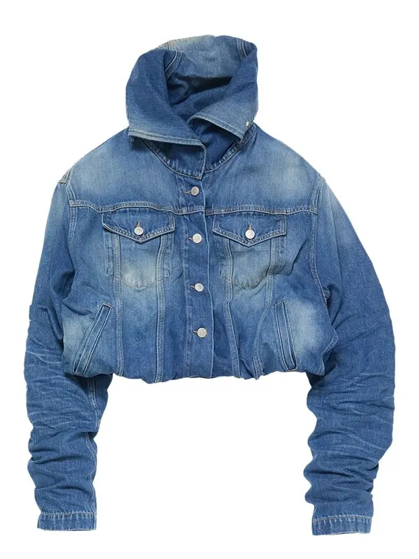Acne Studios Crinkled Denim Jacket - Blue